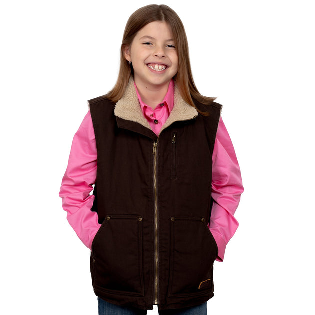 Kid's - Junior Diamantina Sherpa Vest – Just Country Australia Pty Ltd